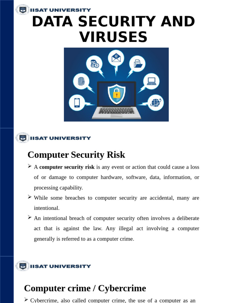 8 - Data Security and Viruses | PDF | Computer Virus | Malware