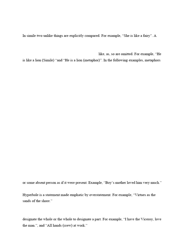 Figure of Speech -XII-Poem,Prose,SR | PDF | Poetry | Ellipsis