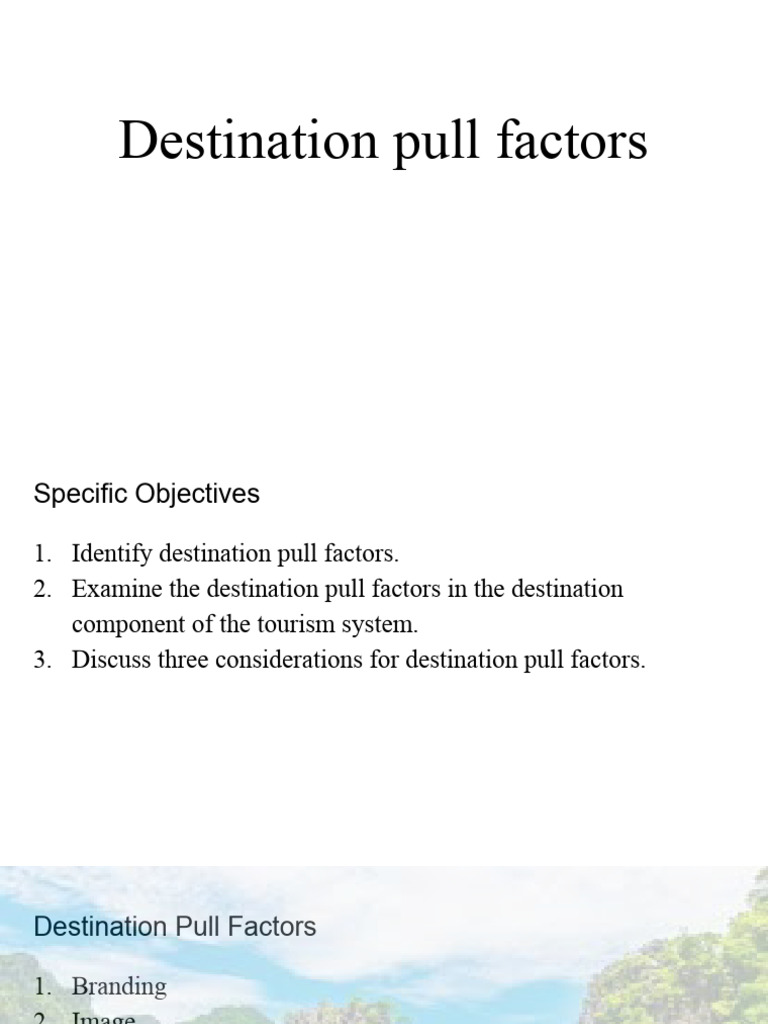 Unit 2: Module 2 - Destination Pull Factors | PDF | Brand | Intellectual Property