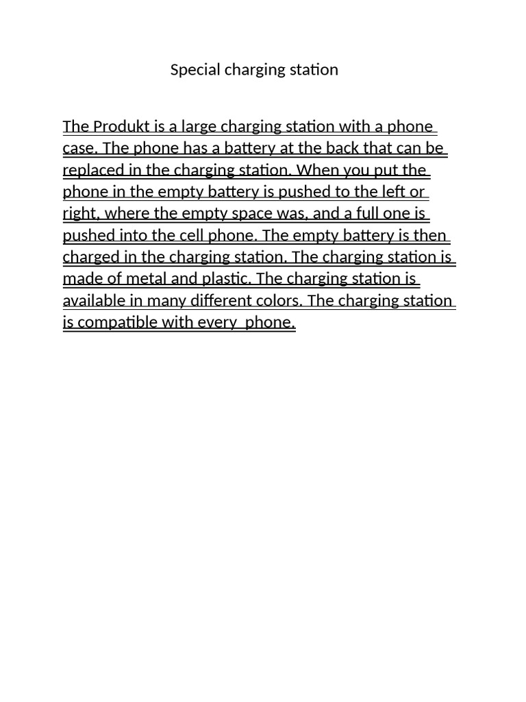 Special charging station | PDF