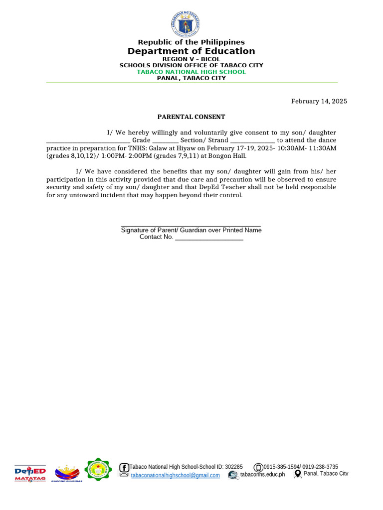 Parents Permit | PDF