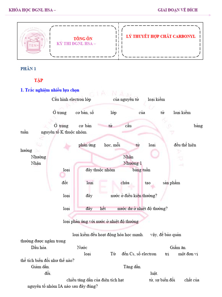 1740635880148-btvn-chuyen-de-kim-loai-nhom-ia-iia-va-kim-loai-chuyen-tiep-phuc-chat-pdf | PDF