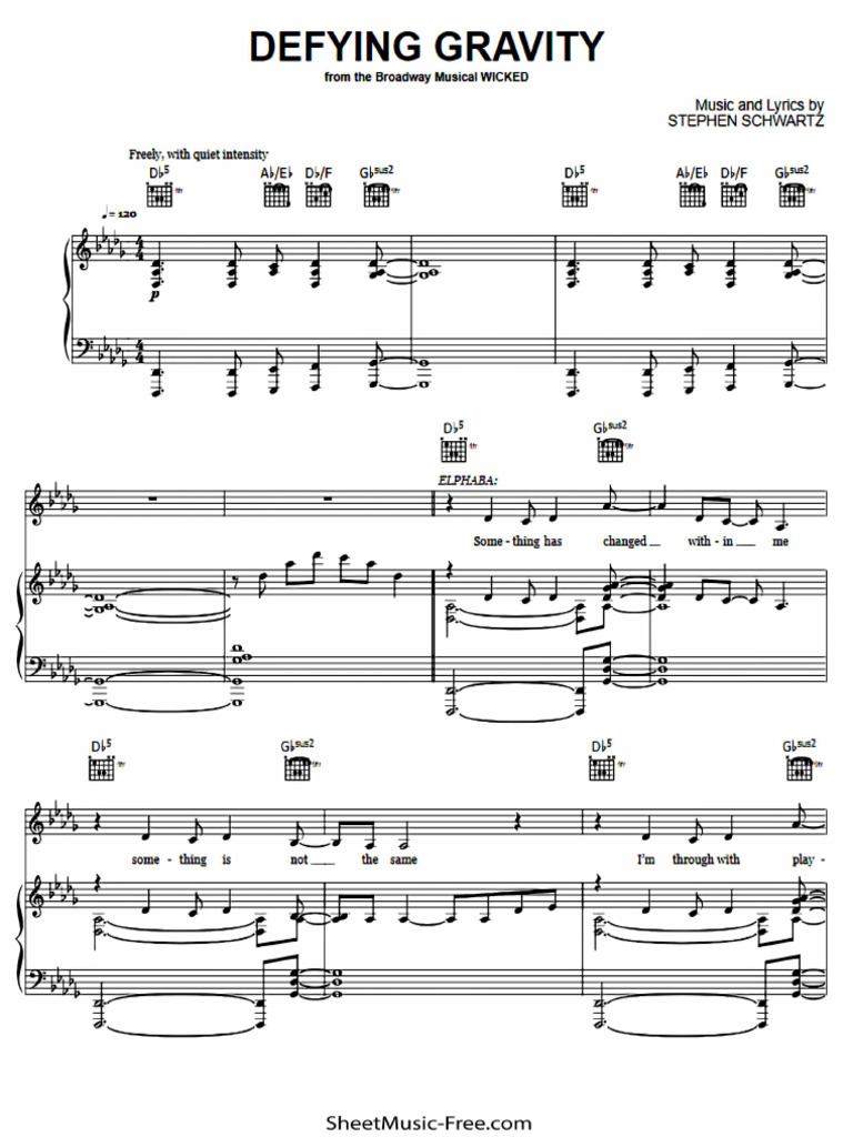 Defying Gravity Sheet Music | PDF