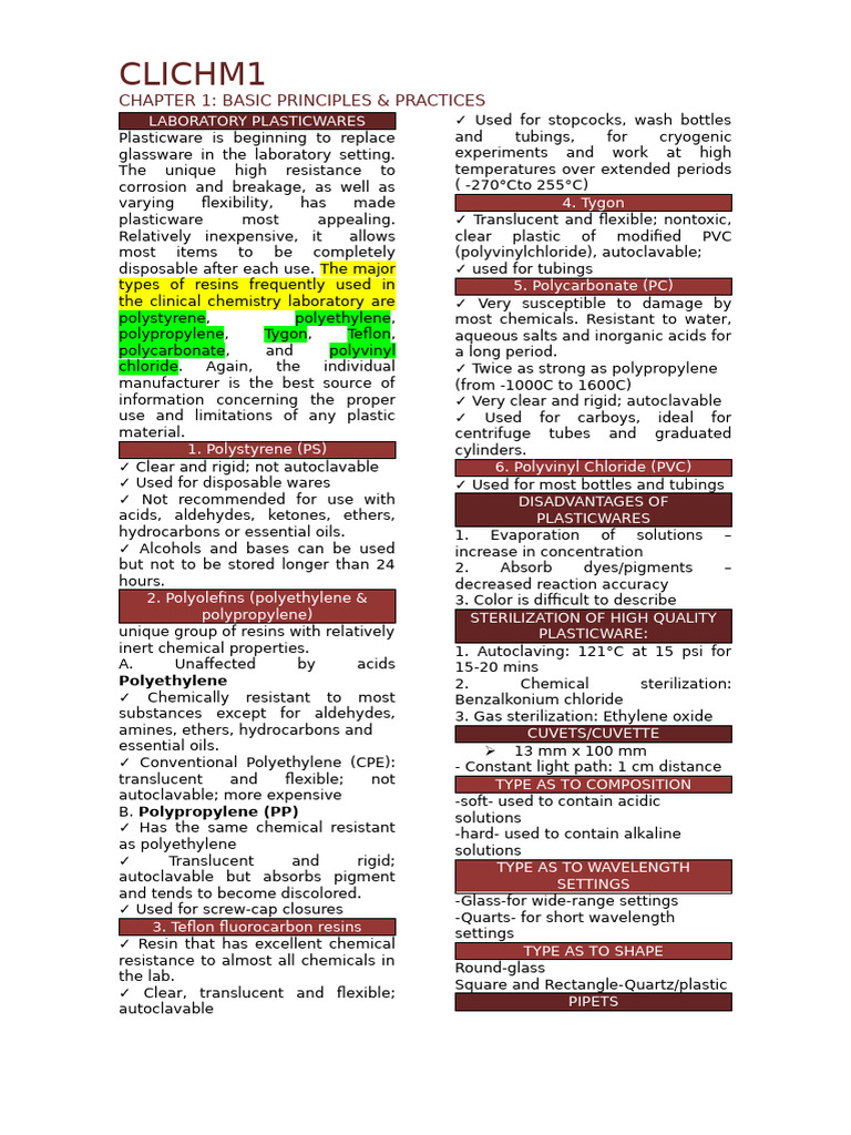 CC1 Chapter 1 (Plasticware To Lab Math) | PDF | Centrifuge ...