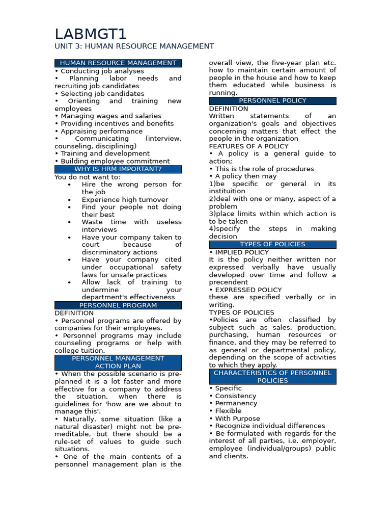 Labman - Midterms - Unit 3 | PDF | Recruitment | Employment