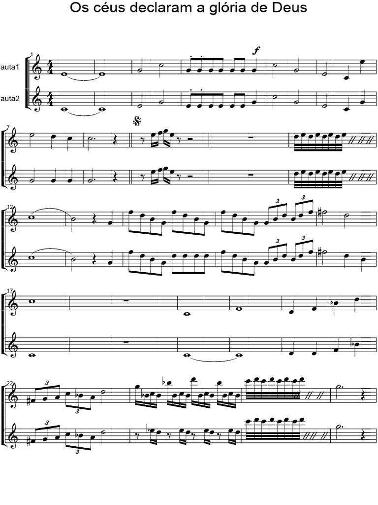 Os Céus Declaram - Flautas | PDF