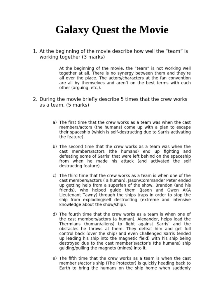 BBI Galaxy Quest The Movie - Aram Rahimi-Kian | PDF