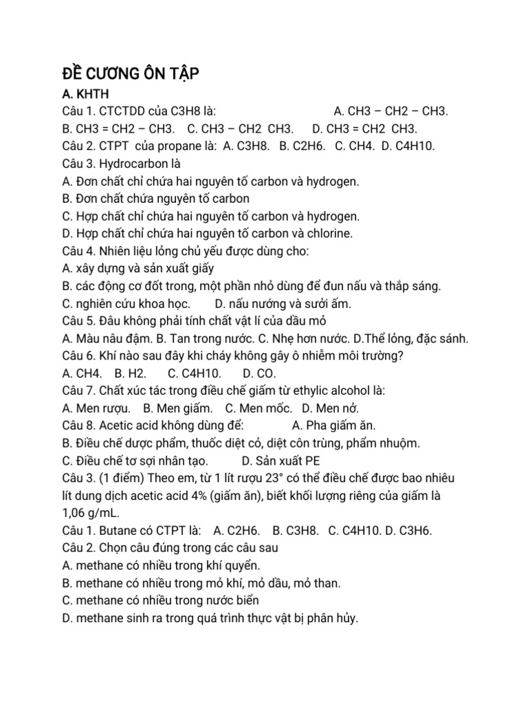 ĐỀ CƯƠNG ÔN TẬP KHTN +CN 9 ctst | PDF