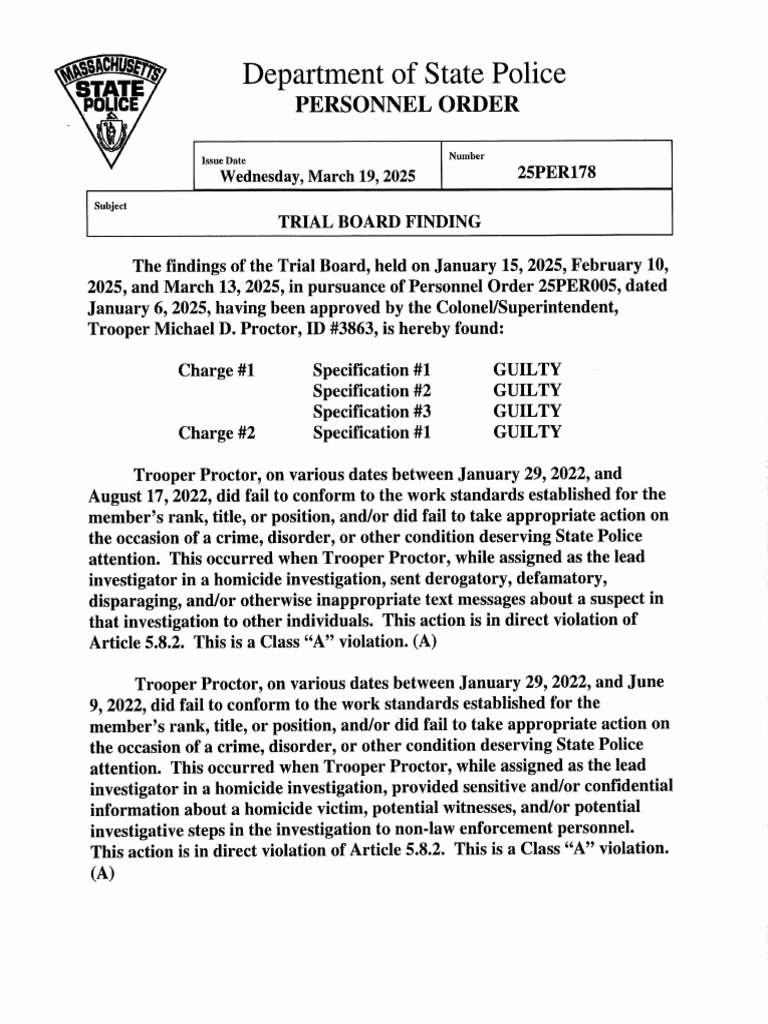Michael Proctor Termination | PDF