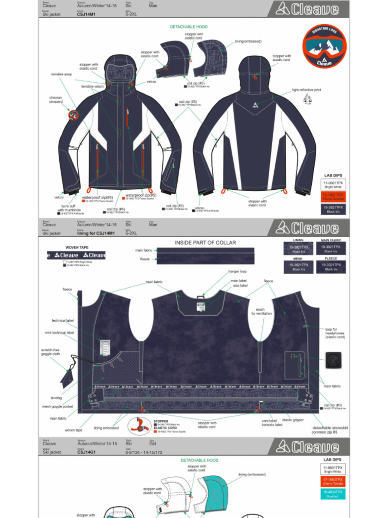 Jacket Techpack and Clo3d | PDF