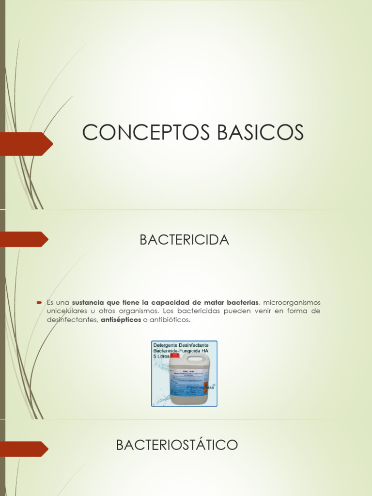 Conceptos Basicos | PDF | Esterilización (Microbiología) | Infección