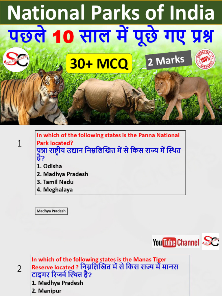 Topic-31 National Park OF India | PDF