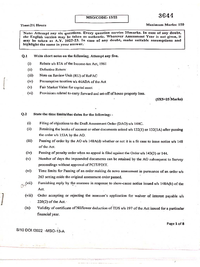 Paper Iii | PDF