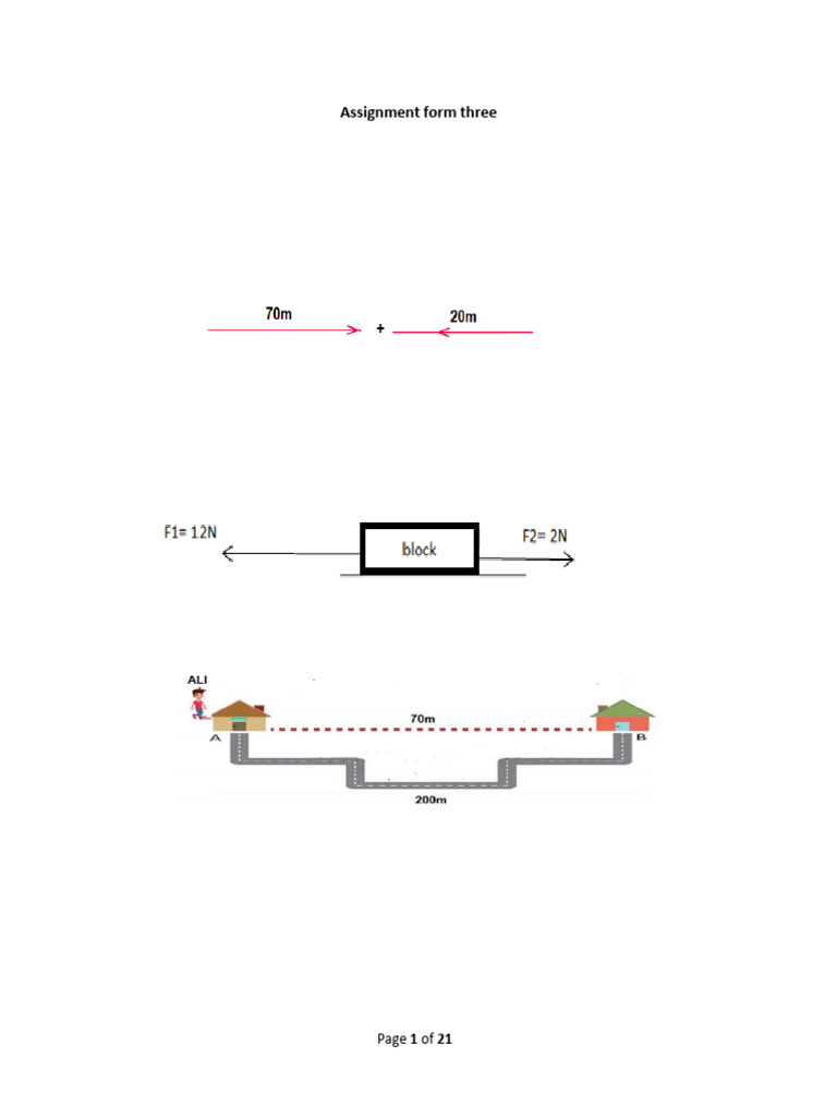 Form Three Revision Physics | PDF | Force | Acceleration