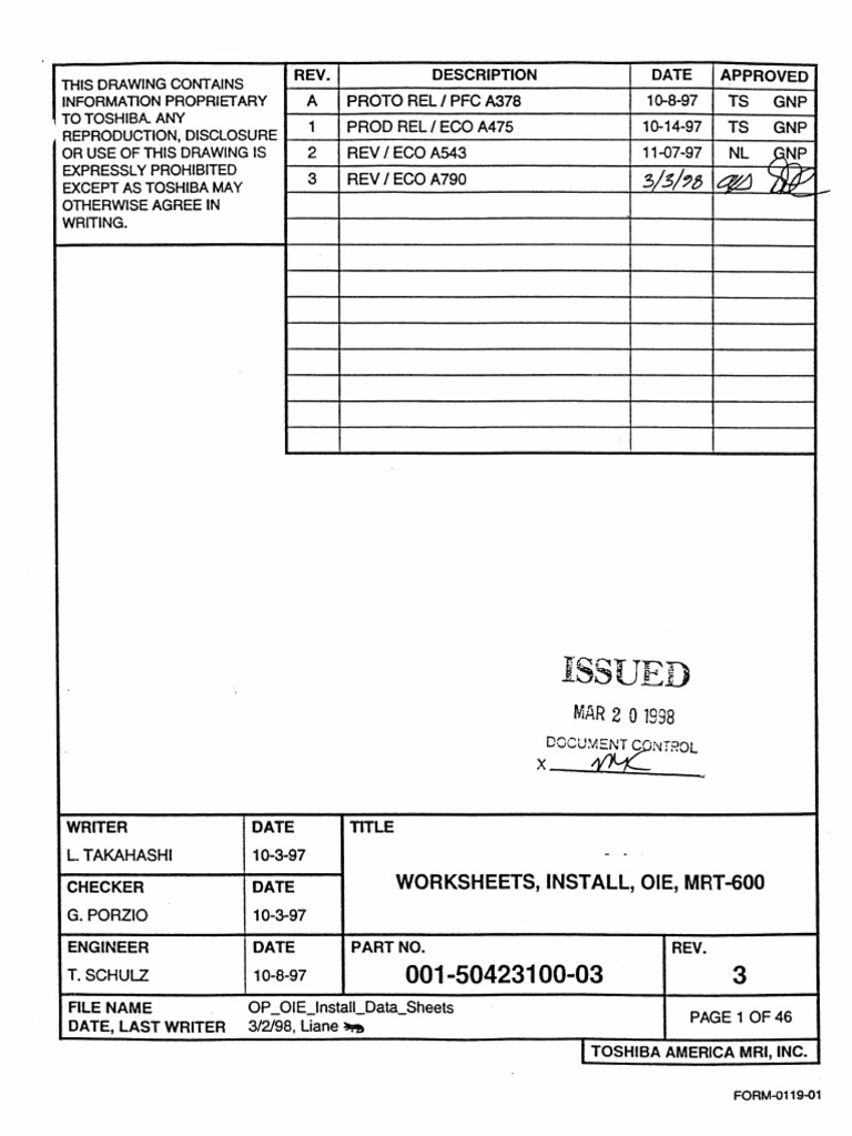 Installation Worksheets | PDF