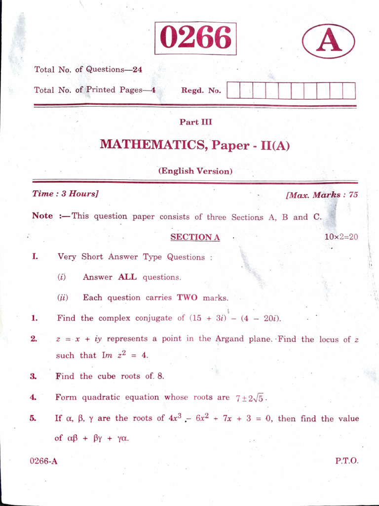 Class 6 Mathematics Question Paper 2025 | PDF | Probability Theory ...