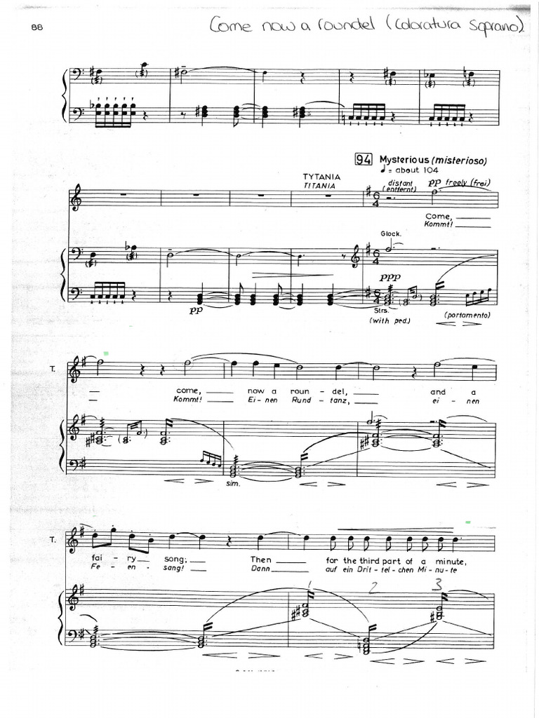 419676174 Come Now a Roundel Coloratura Soprano | PDF