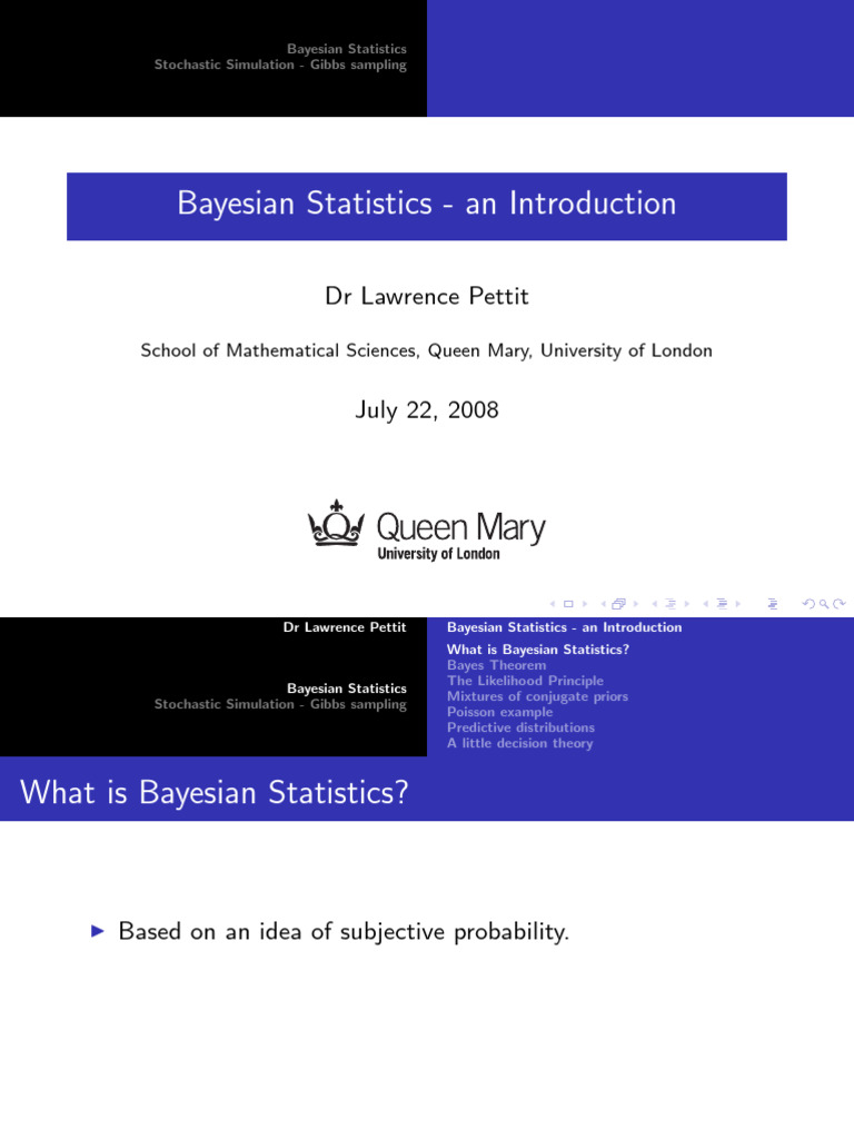 Bayestalk | PDF | Bayesian Inference | Statistical Inference