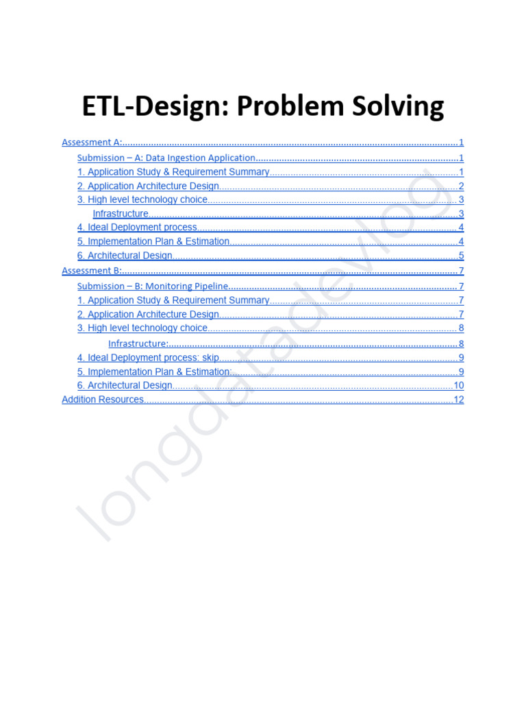 Data Engineer Interview - Assessment of ETL Designs | PDF | Amazon Web ...