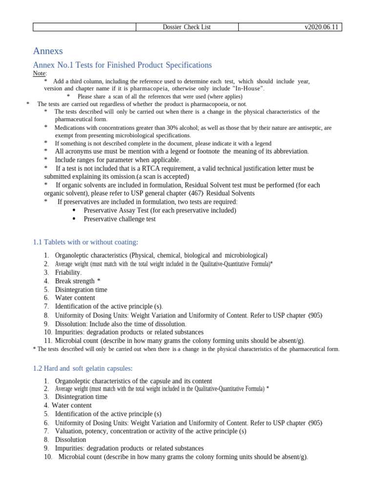 Finished Product Testing Specifications | PDF | Topical Medication ...