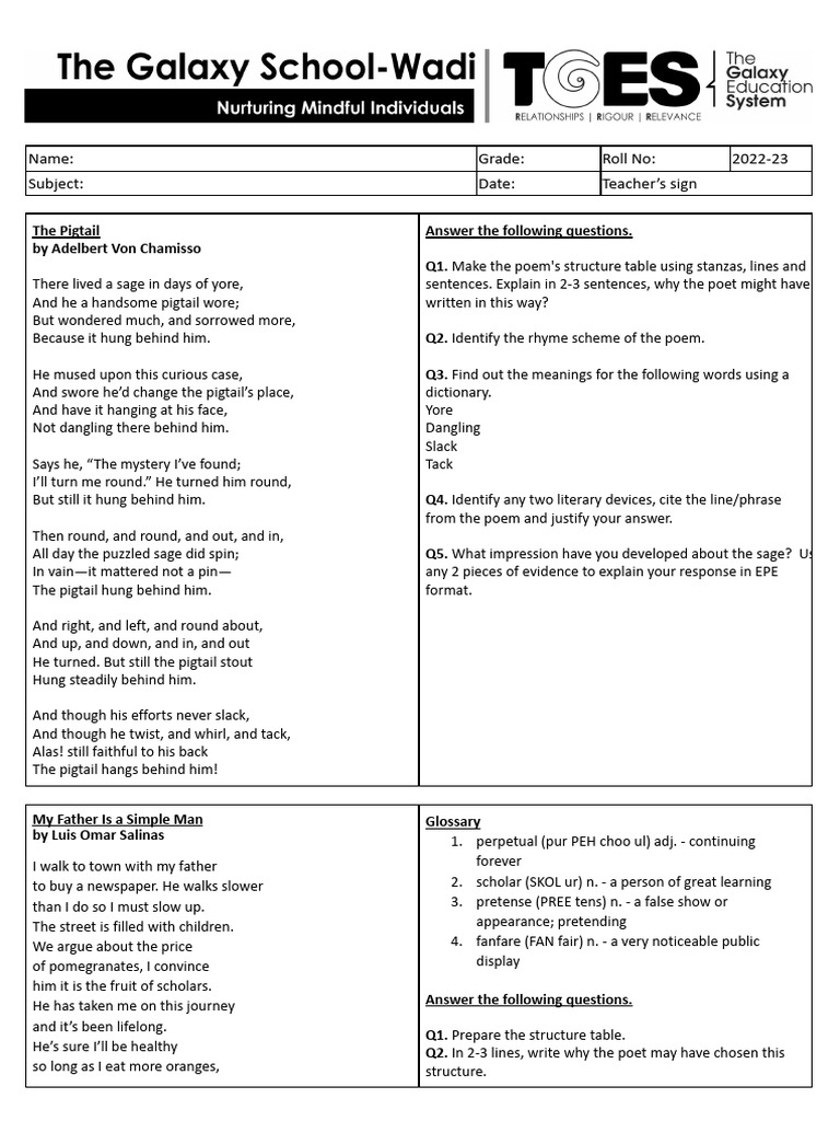 Poem Booklet - 2 | PDF | Poetry | Rhyme