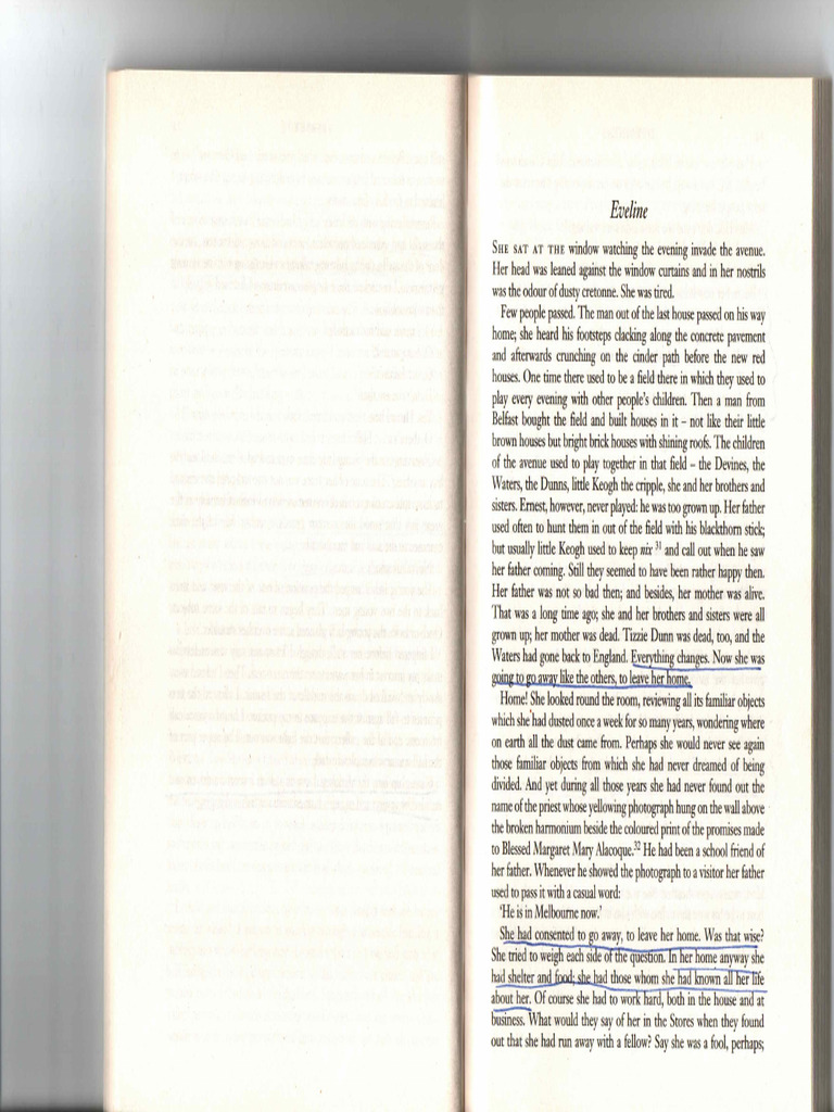 Eveline James Joyce | PDF