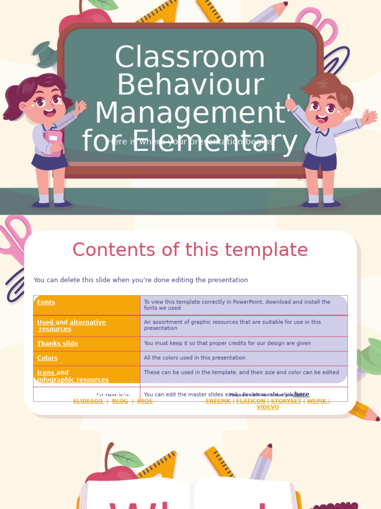 Classroom Behaviour Management For Elementary by Slidesgo | PDF | Planets | Mercury (Planet)