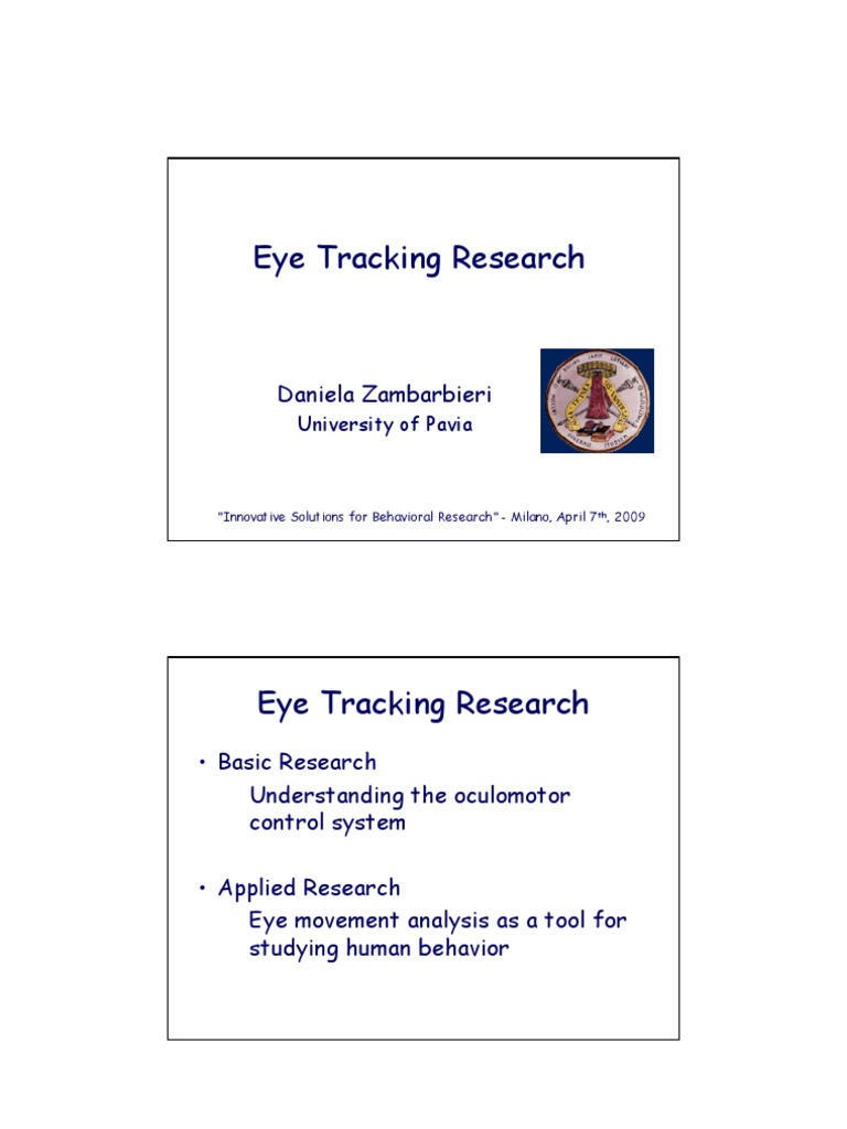 Saccadic Movements in Eye Tracking | PDF | Glasses | Experiment