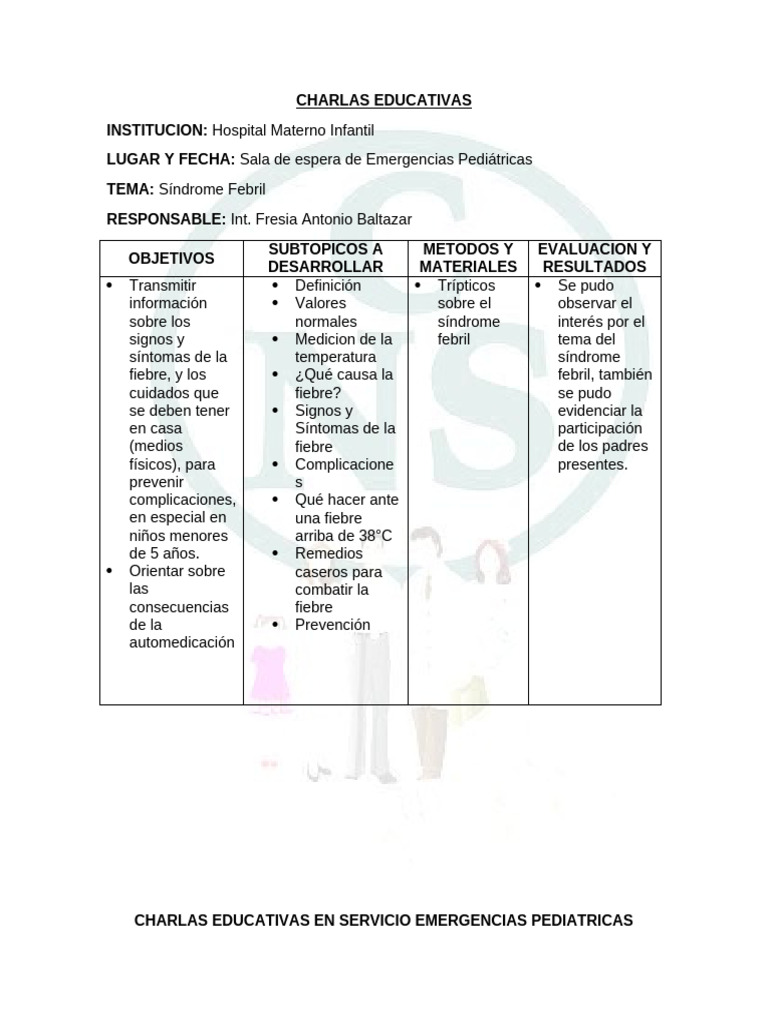 Charlas Educativas | PDF