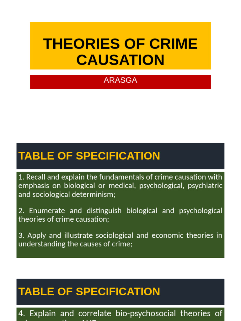 THEORIES-OF-CRIME-CAUSATION | PDF | Psychopathy | Crimes