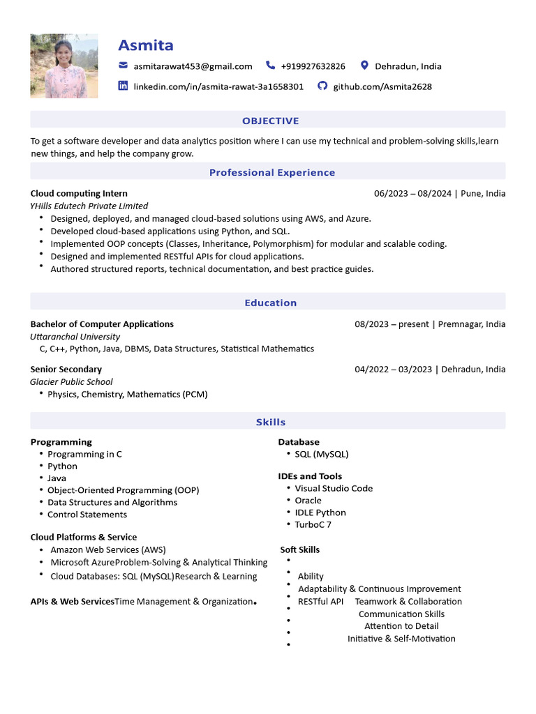 Asmita Resume | PDF