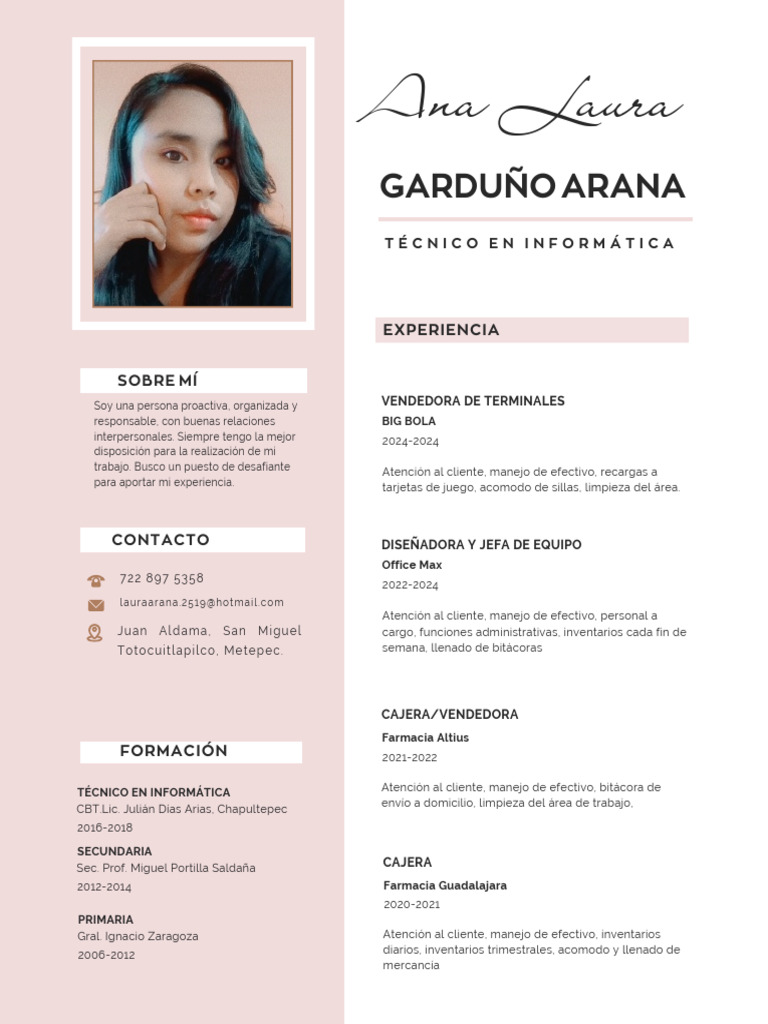 Experiencia de Ana Laura Garduño en Ventas | PDF