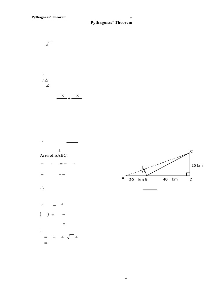 2B Ch.12 Pythagoras' Theorem (07 12) ANS | PDF | Euclidean Geometry | Classical Geometry