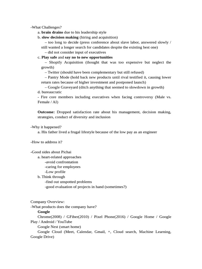 Google Leadership Case Study Analysis | PDF