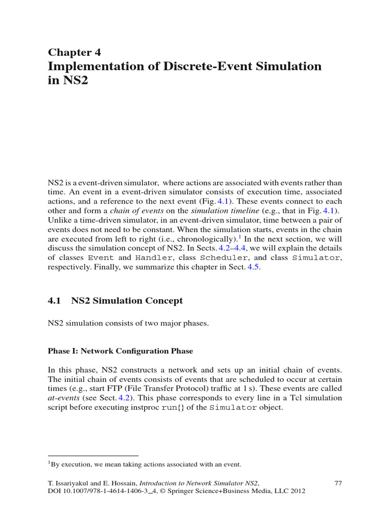 Implementation of Discrete-Event Simulation in NS2 | PDF | Class (Computer Programming ...