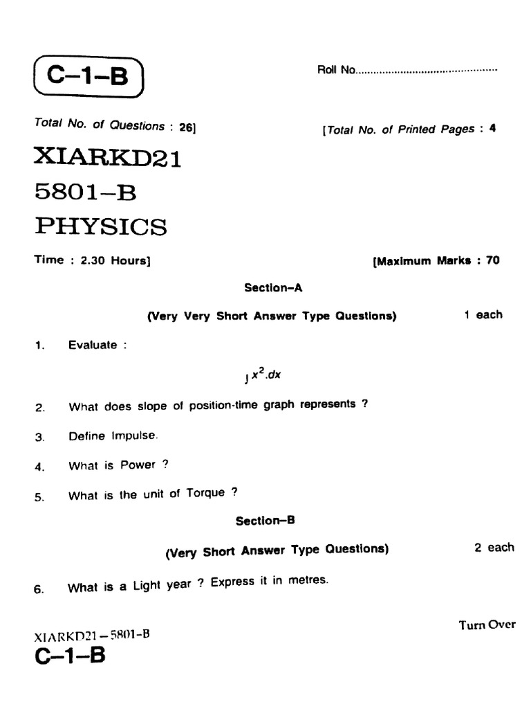 JK Bose Class 11 Physics 5801 B 2021 | PDF