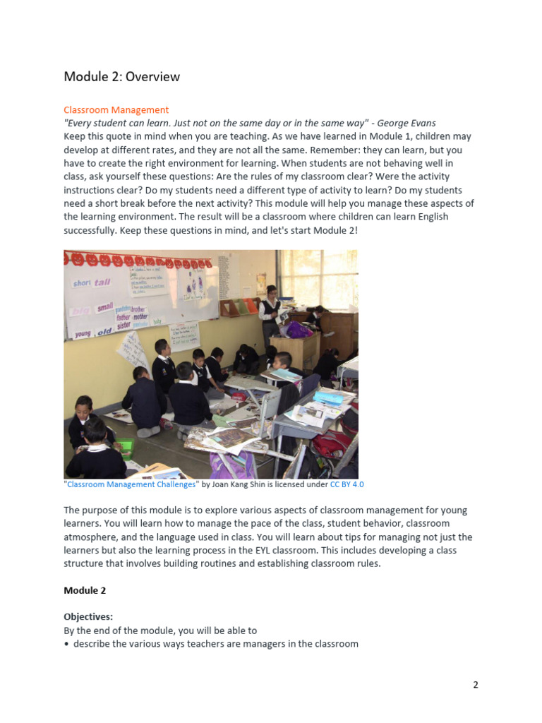 Modul 2 - Classroom Management | PDF | Classroom Management | Classroom