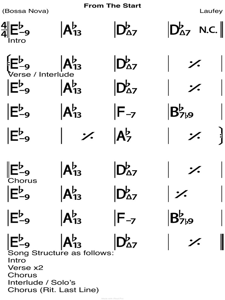 Bossa Nova Song Structure Guide | PDF