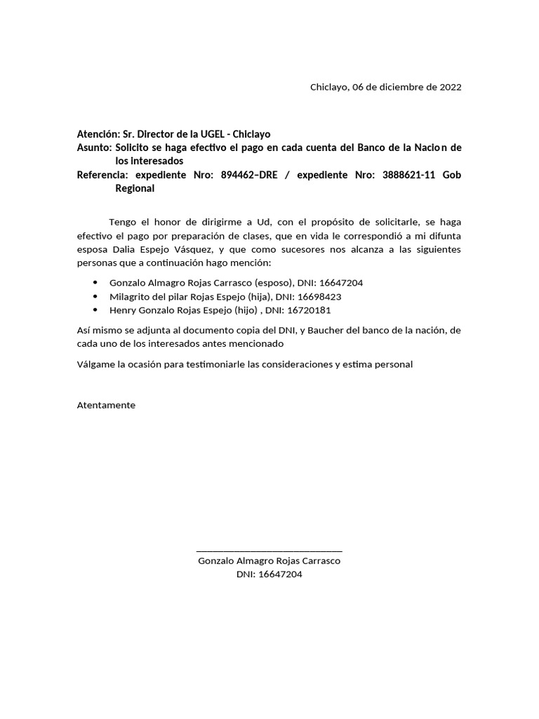 Carta Ugel 06-12-2022 | PDF