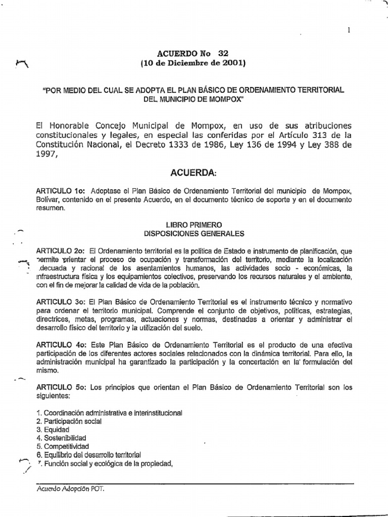 Pbot Mompox 2001 1 | PDF