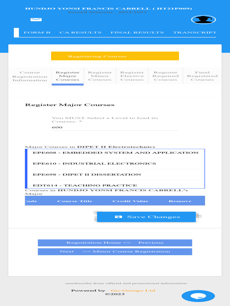Course Registration Guide for DIPET II | PDF