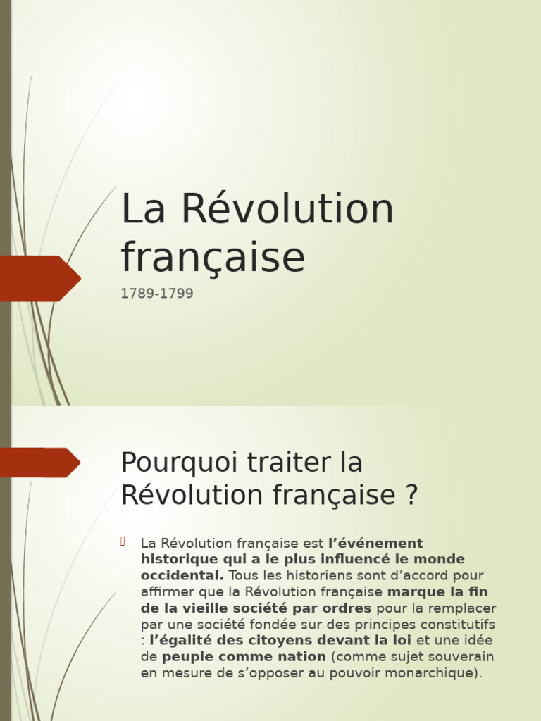 Causes et phases de la Révolution française | PDF | Révolution ...