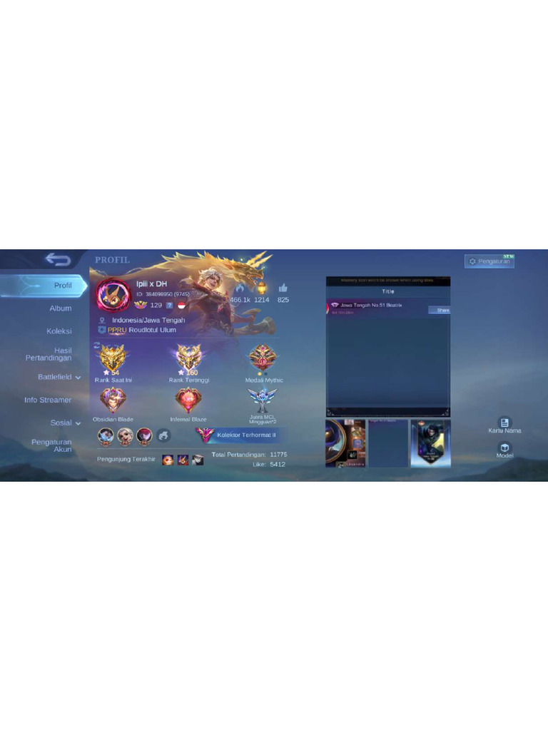 Profile Mobile Legend | PDF