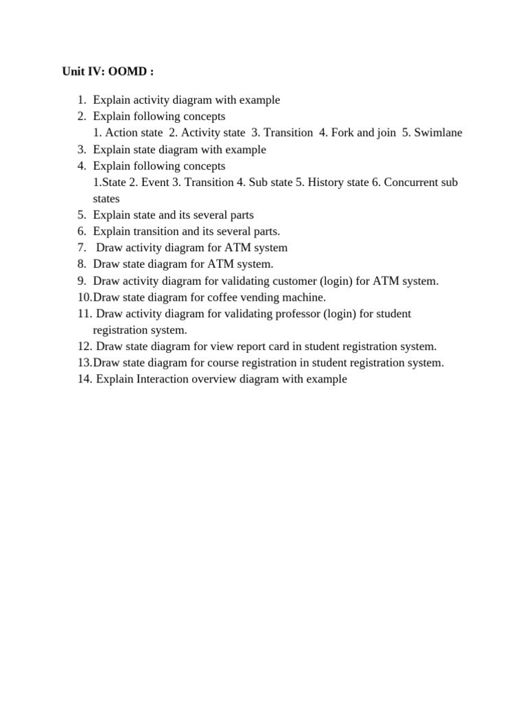 Unit IV Que Bank Oomd | PDF