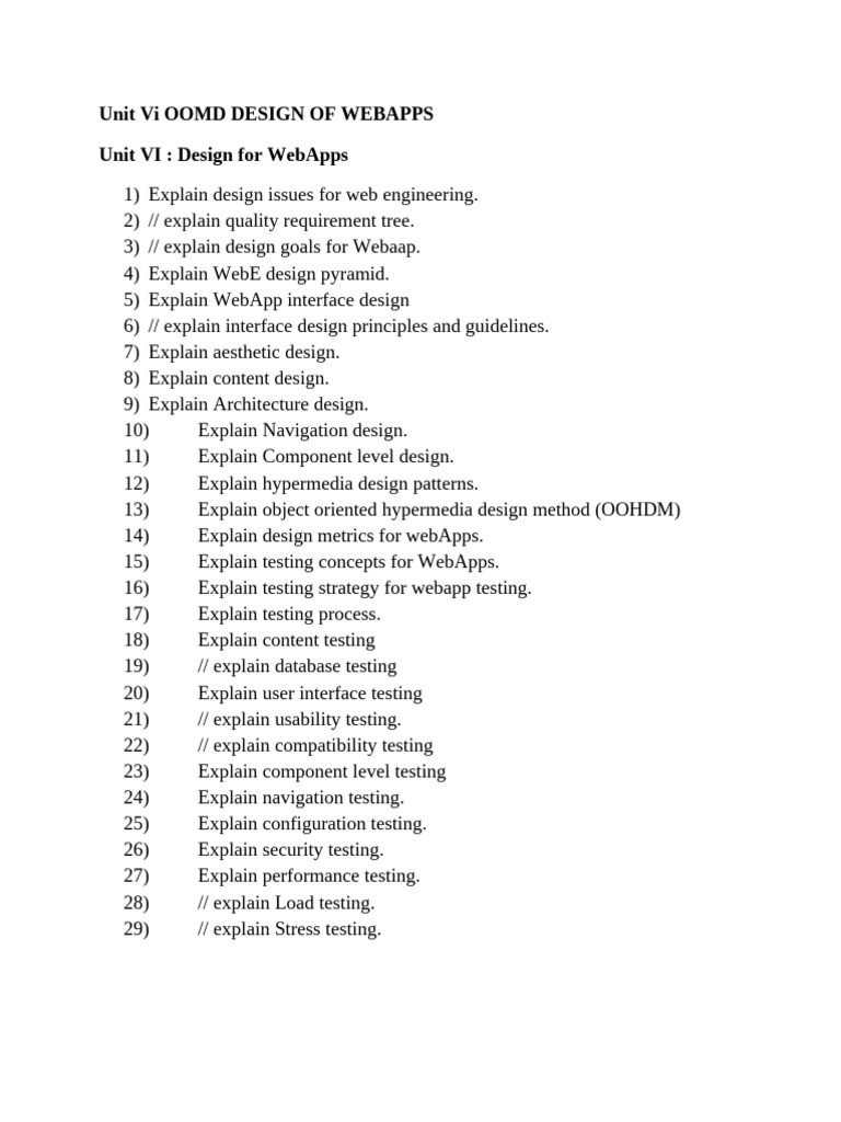 Unit VI Que Bank OOMD | PDF