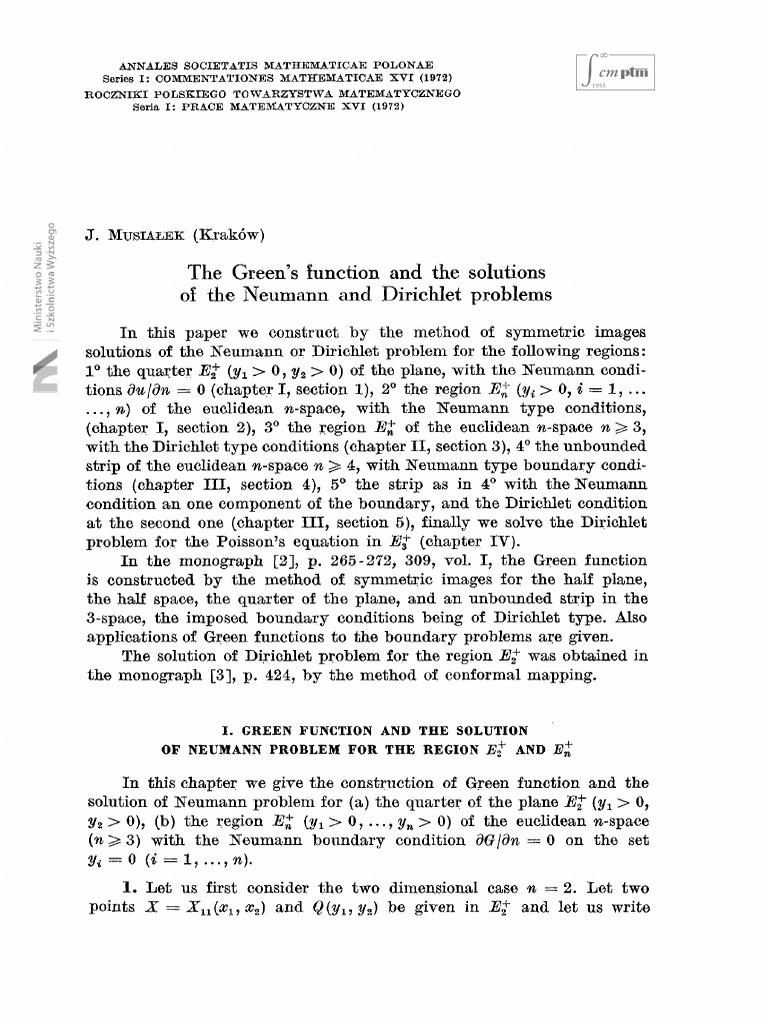 The Green s Function and the Soluti | PDF | Green's Function | Mathematical Relations