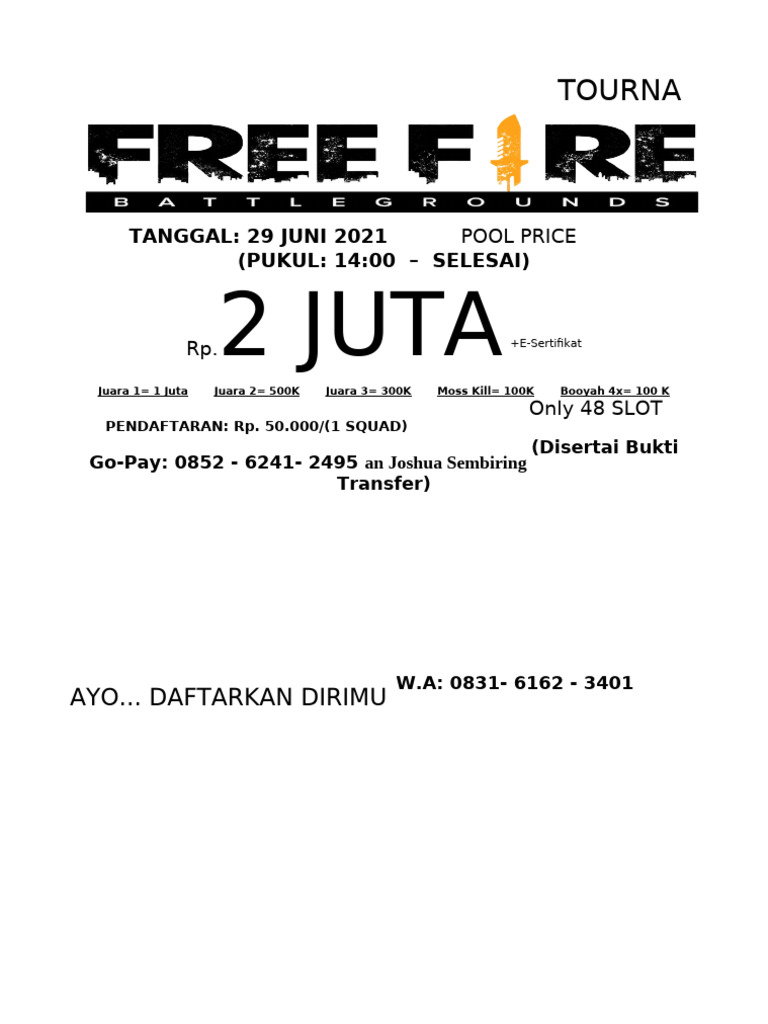 Brosur Tournament FF | PDF