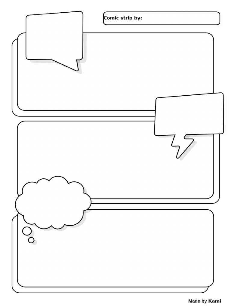 Comic Strip - Blank 3 Rectangles | PDF