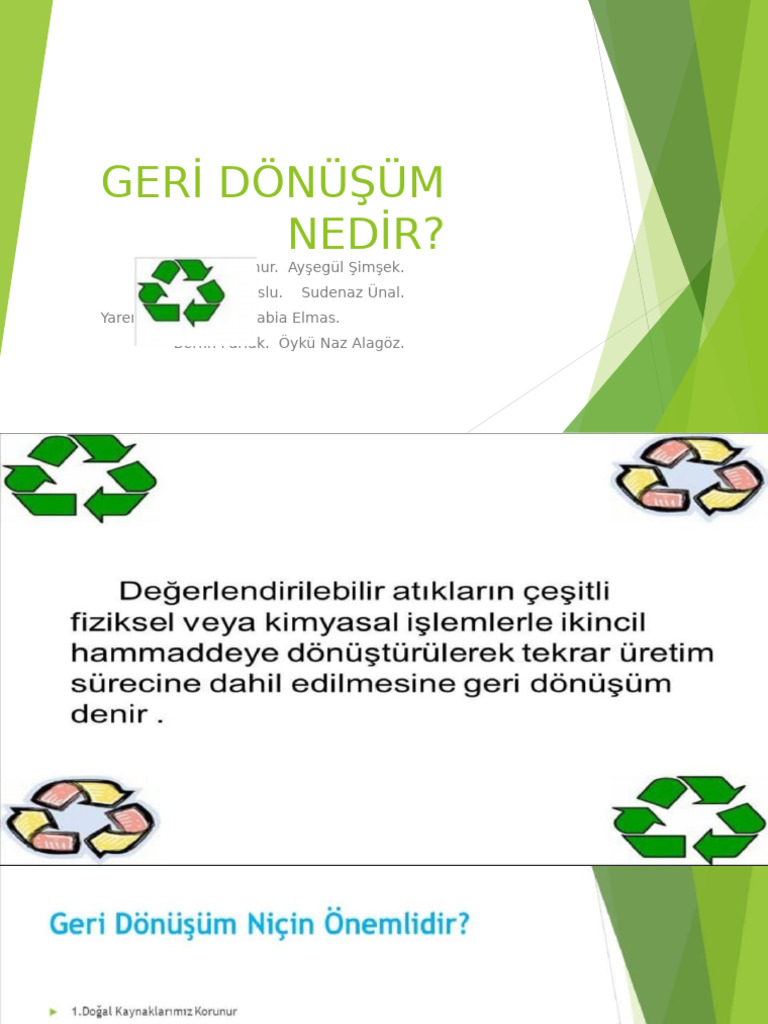 Geri Dönüşüm Nedir? | PDF
