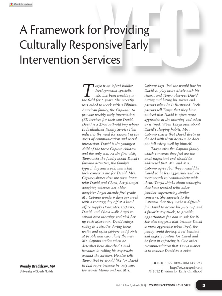 Bradshaw Framework For Culturally-Responsive | PDF | Reflective ...